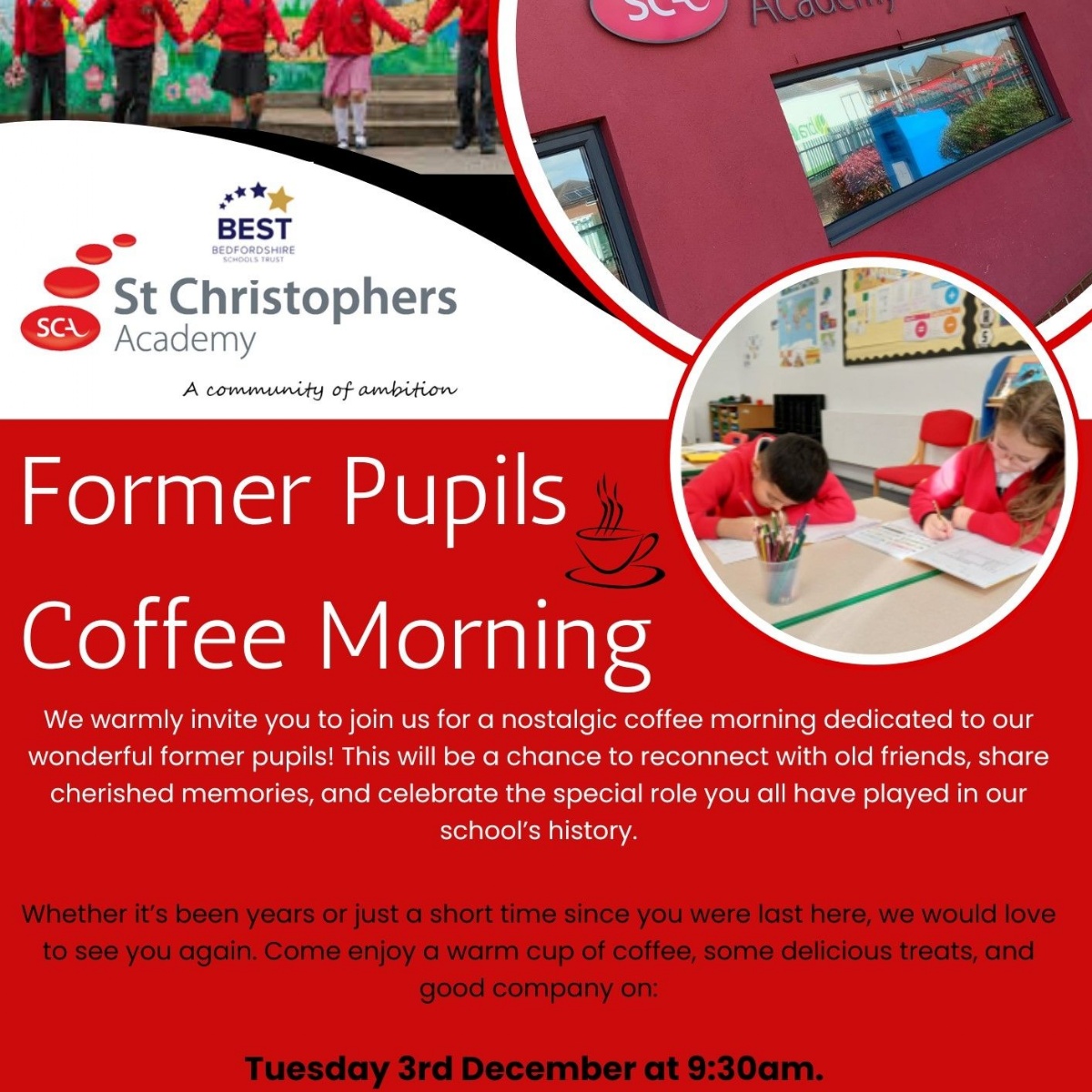 Former pupils coffee morning - St Christophers Academy